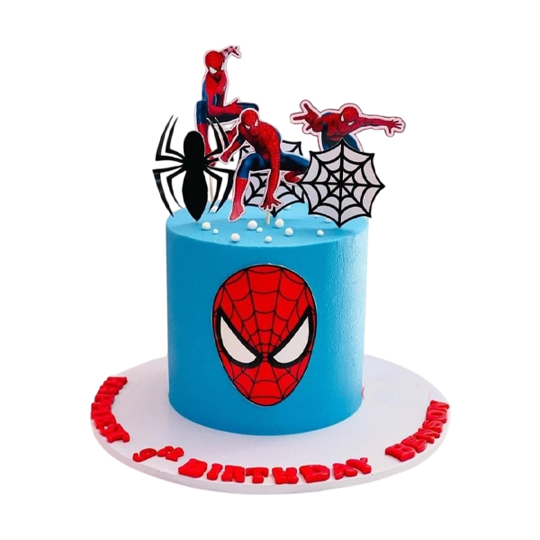 Spiderman Single-Tier Birthday Cake - Ultimate Web-Slinging Design ...