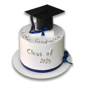 Class of 2025 Blue & Gold Graduation Cake - Holame Cakes